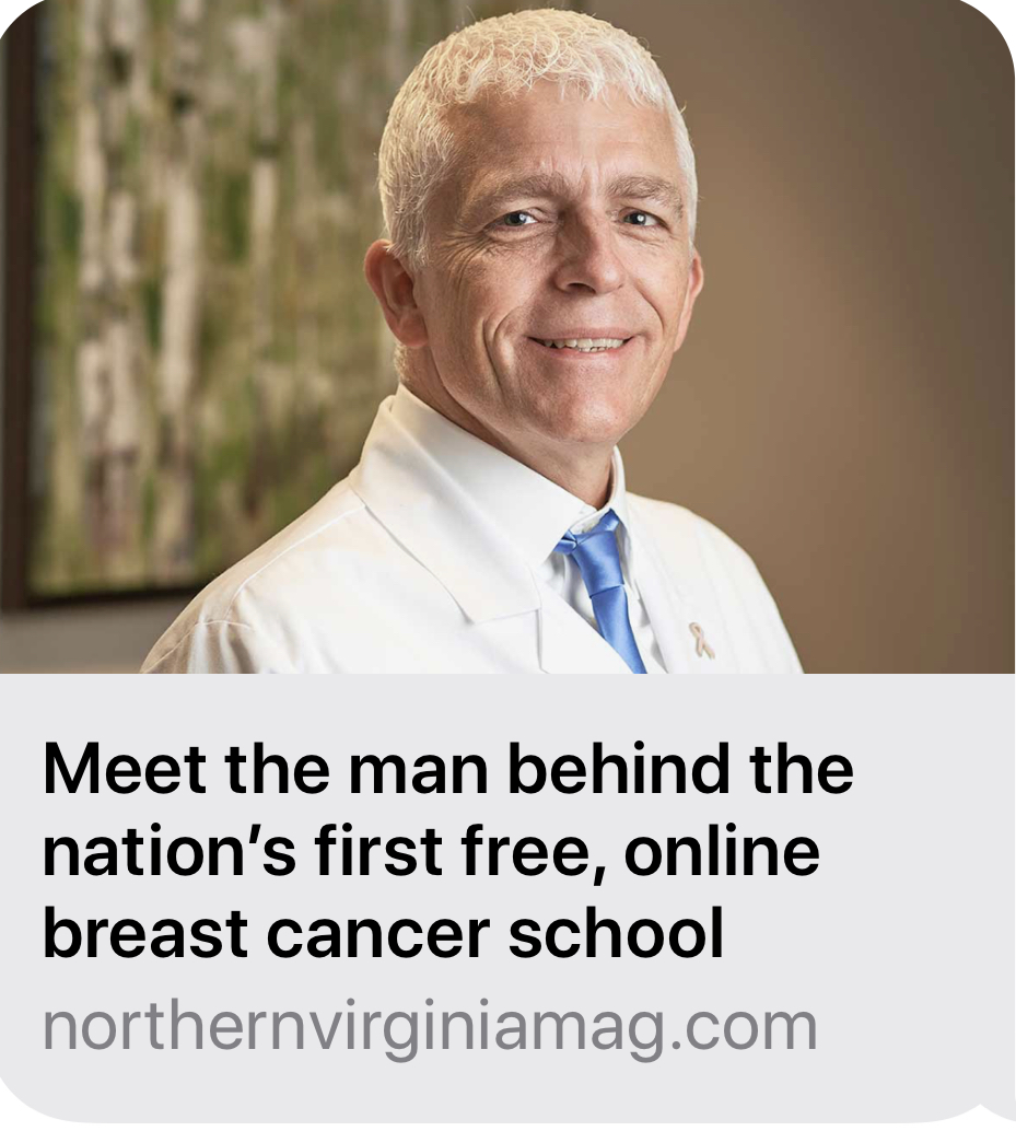 News & Media Features: Dr. John Williams, Northern Virginia Breast Surgeon